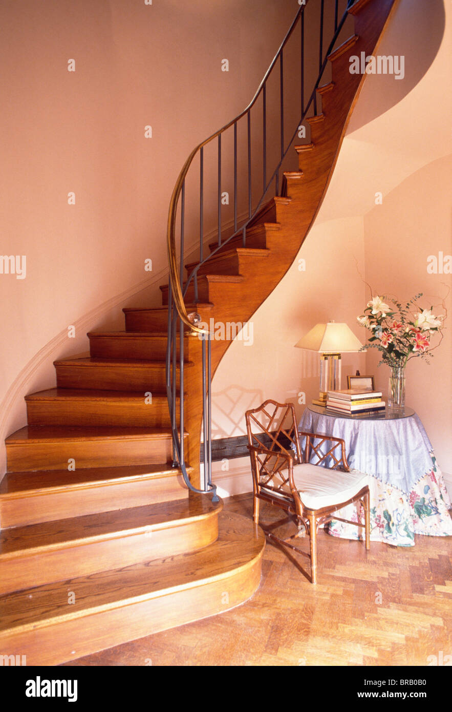 Spiral Staircase Home Interior, New York City, USA Stock Photo - Alamy