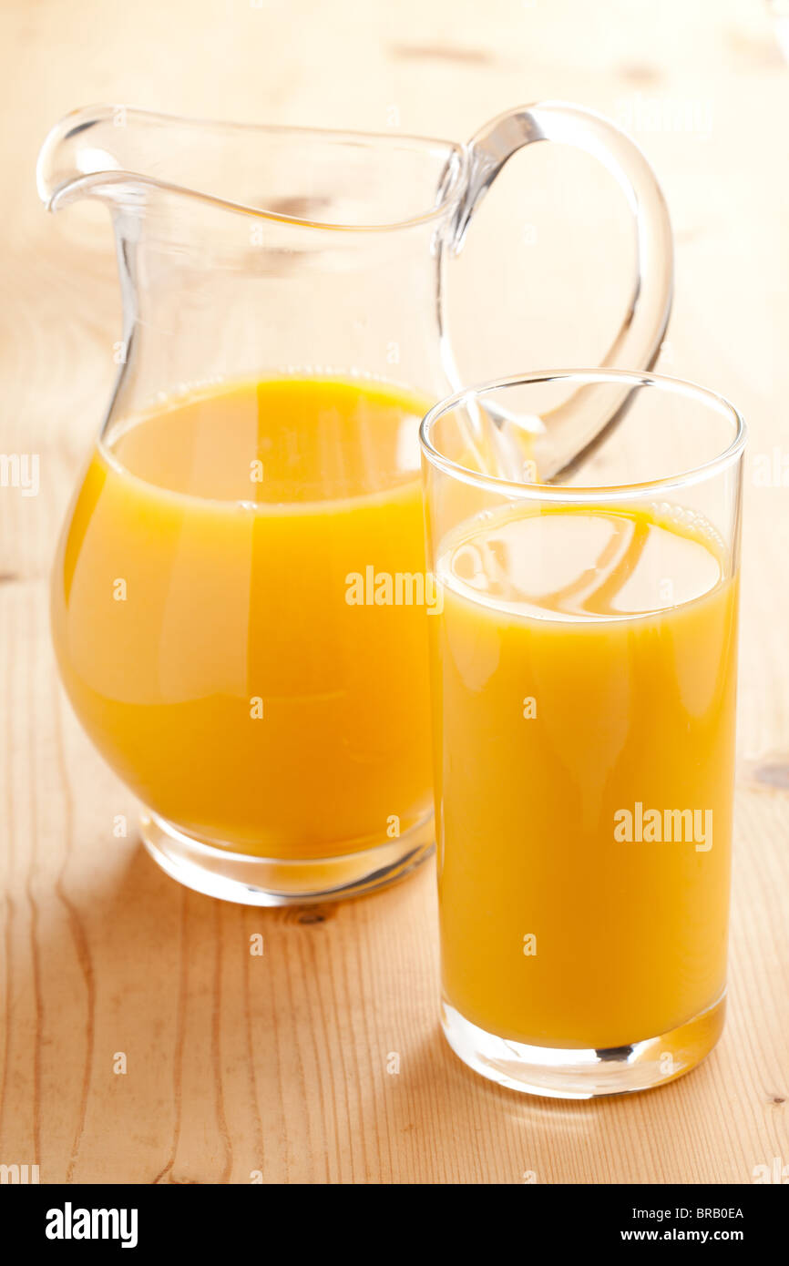 orange juice in pitcher Stock Photo - Alamy