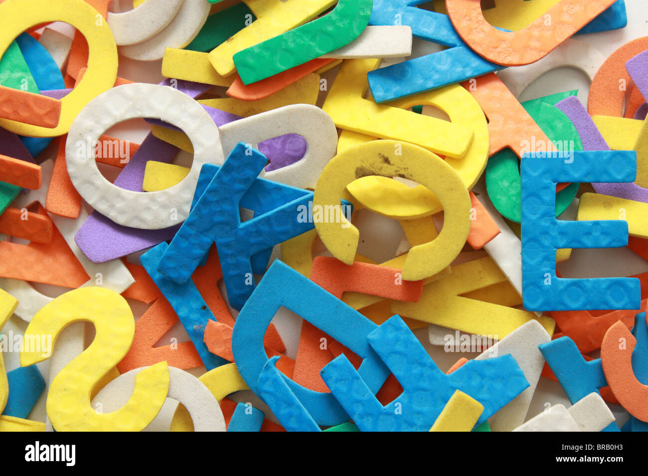 scattered colored letters Stock Photo - Alamy