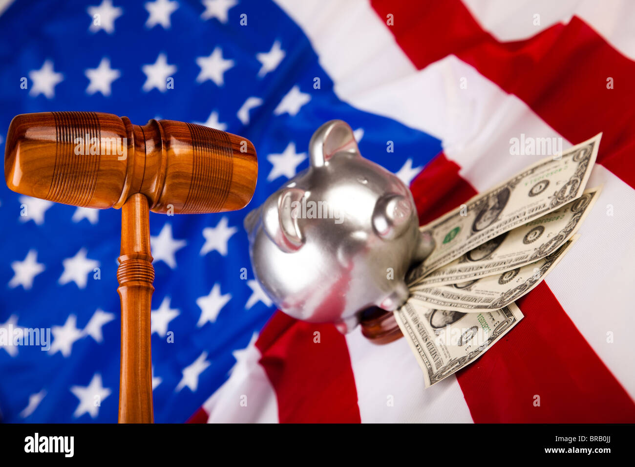 Gavel In Action Stock Photo - Alamy
