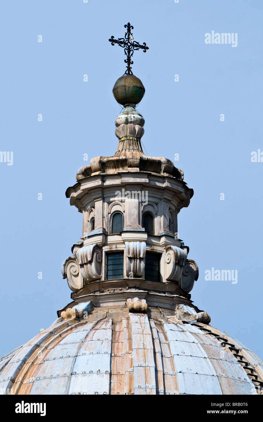 Saint Luca and Martina church dome and spire, Rome Italy Stock Photo ...