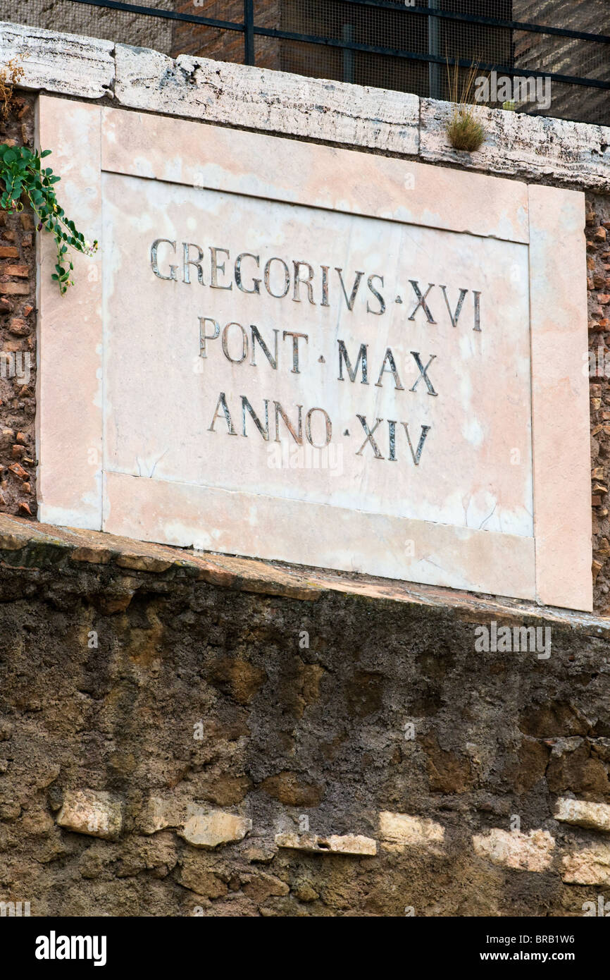 Sign coliseum Rome Italy Stock Photo - Alamy