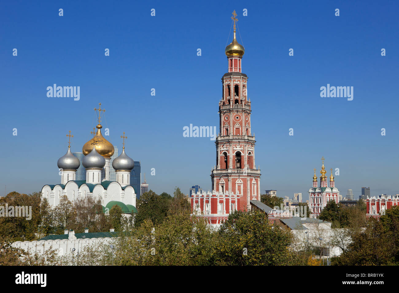 Panoramic view of the the 16th century Novodevichy Monastery in Moscow ...