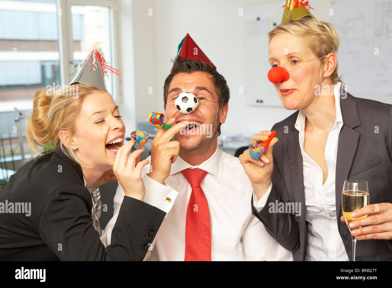 Office party boss kissing hi-res stock photography and images - Alamy