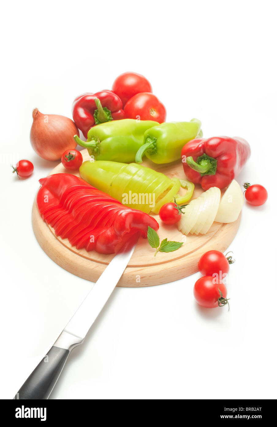 Kitchen cutting vegetables Cut Out Stock Images & Pictures - Alamy