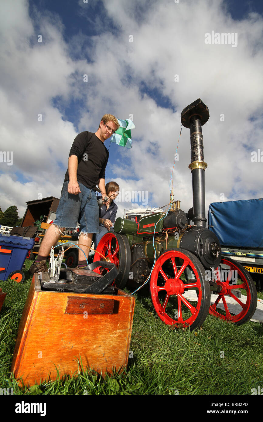 Model traction engine and steam engine construction rally Stock Photo ...