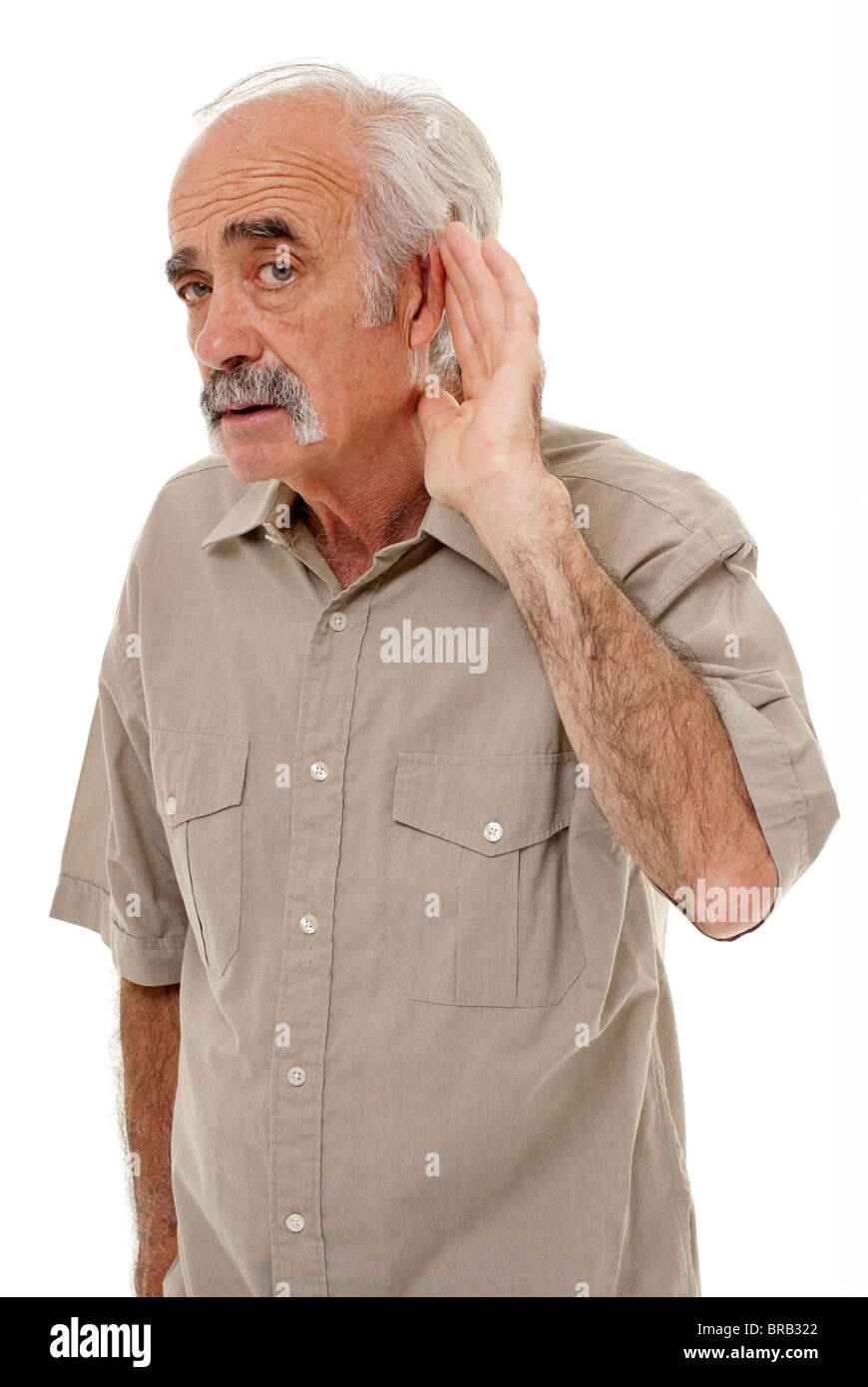 Senior Citizen Hard of Hearing Stock Photo - Alamy