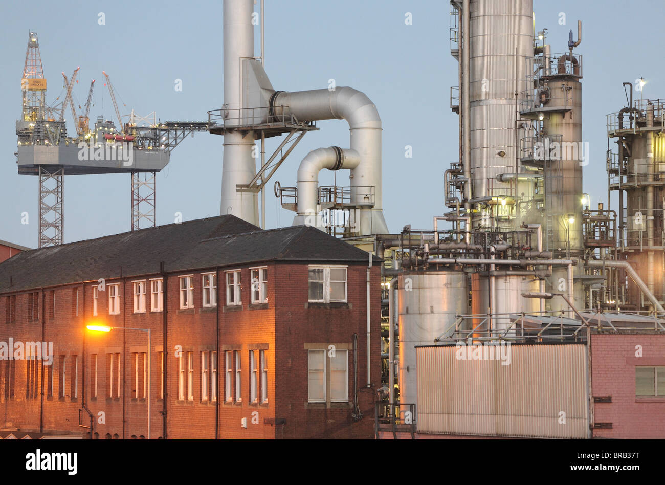 oil refinery,Dundee Docks Stock Photo - Alamy