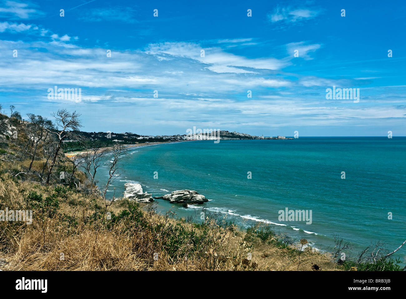 Beach of Vieste, National park of Gargano, Foggia, Apulia, Italy Stock ...