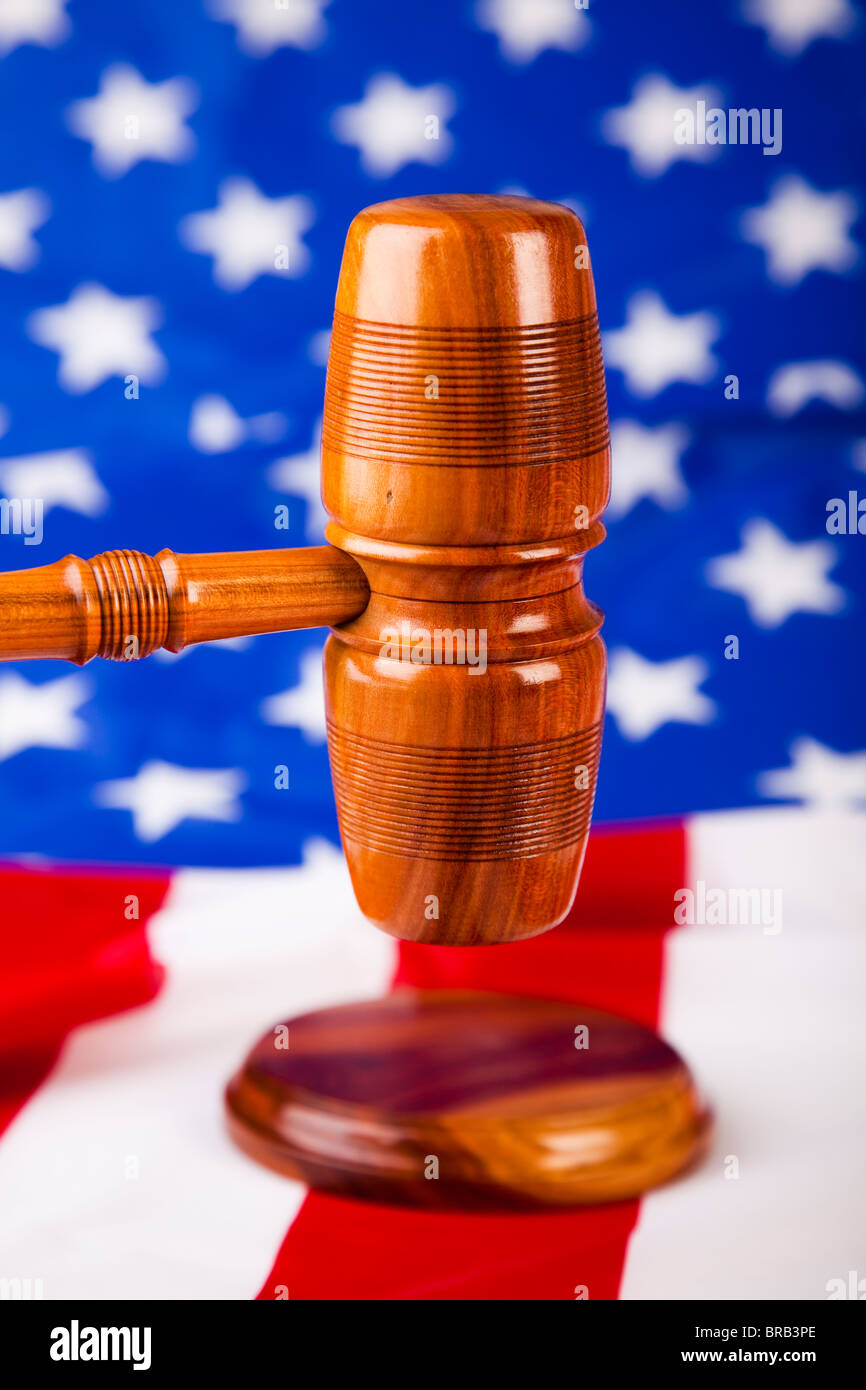 Gavel & Flag Stock Photo - Alamy