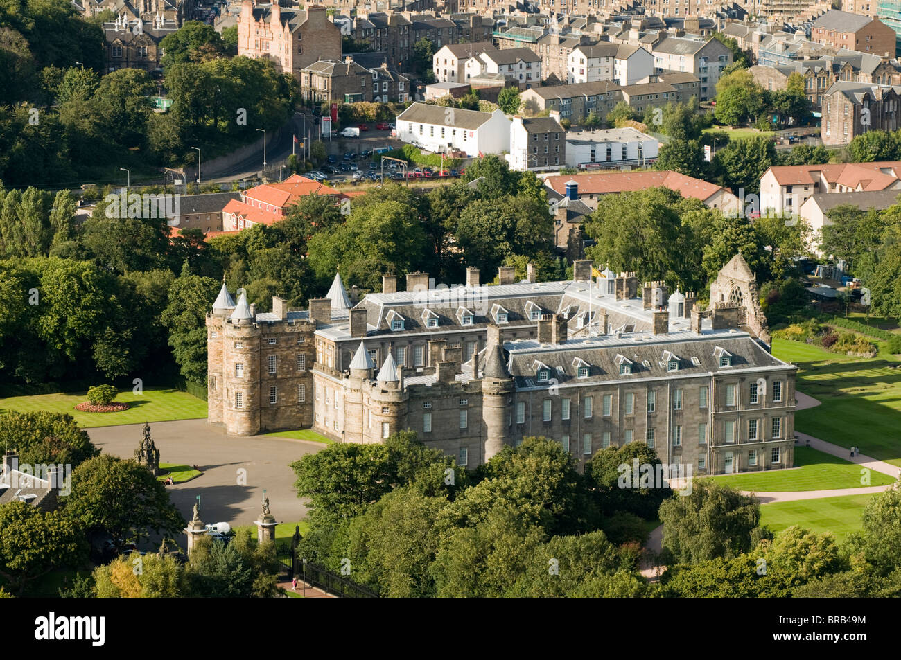 Palace Of Holyroodhouse Aerial View High Resolution Stock Photography ...