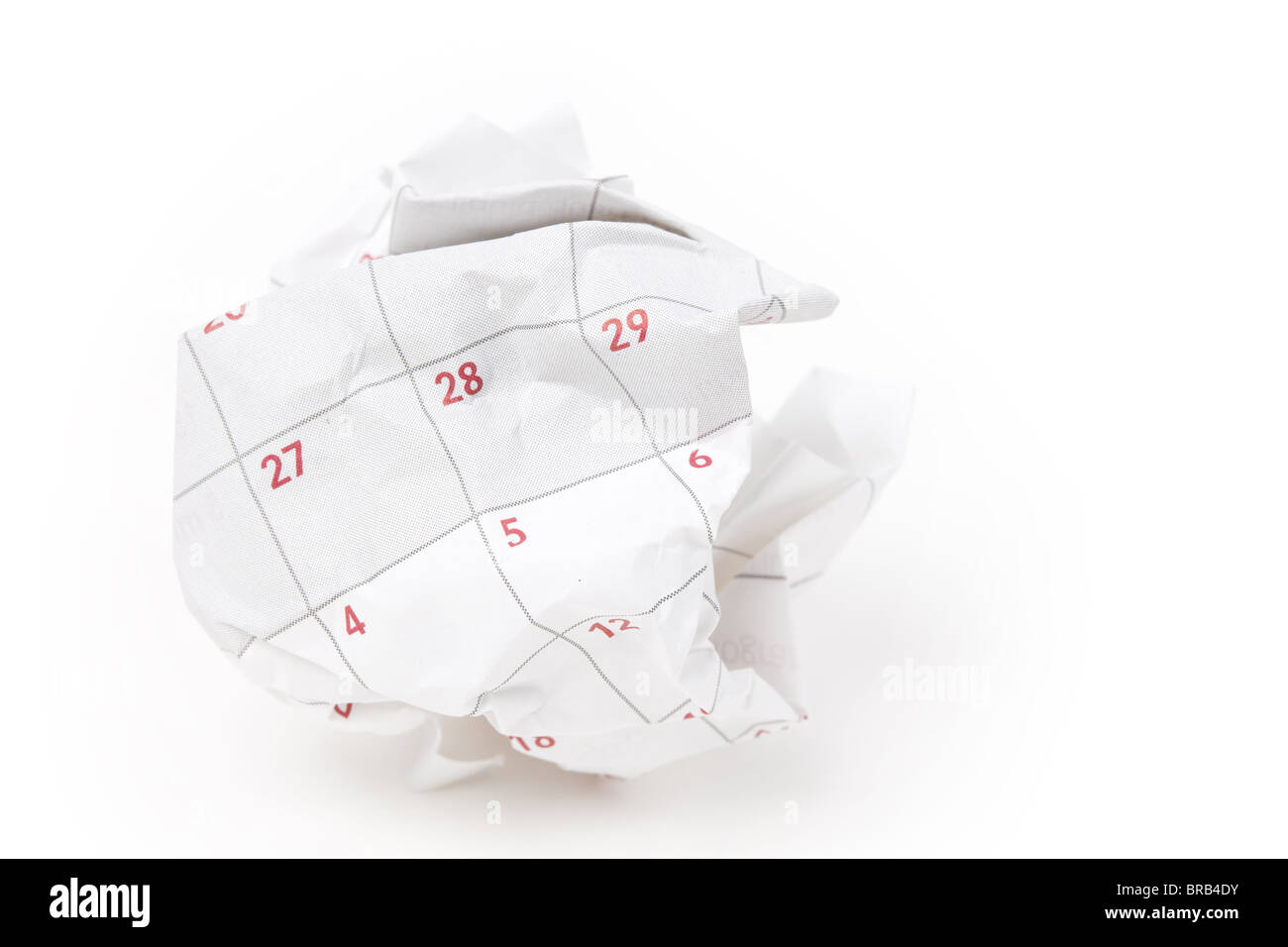 Calendar paper ball, concept of time planning, Wasting Time ...