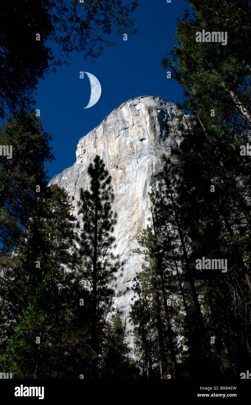 El capitan is vertical rock formation in yosemite national park hi-res ...