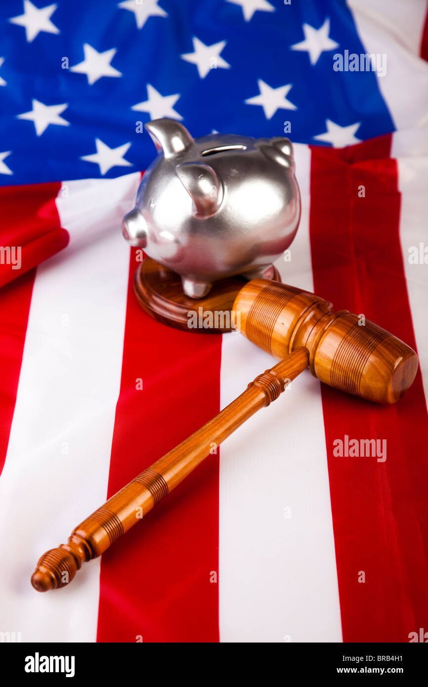 Gavel & Flag Stock Photo - Alamy