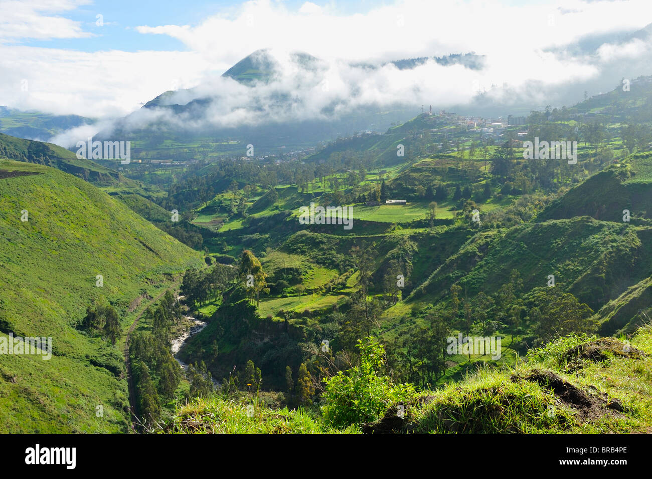 Scenery on Devils Nose rail journey, Alausi to Sibambe, Ecuador Stock ...