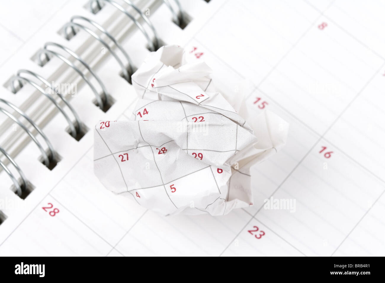 Calendar paper ball, concept of time planning, Wasting Time ...