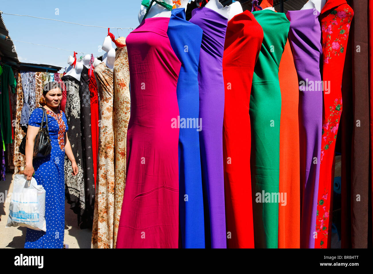 Turkmenistan - Ashgabat - Sunday Market - colourful displays in the ...