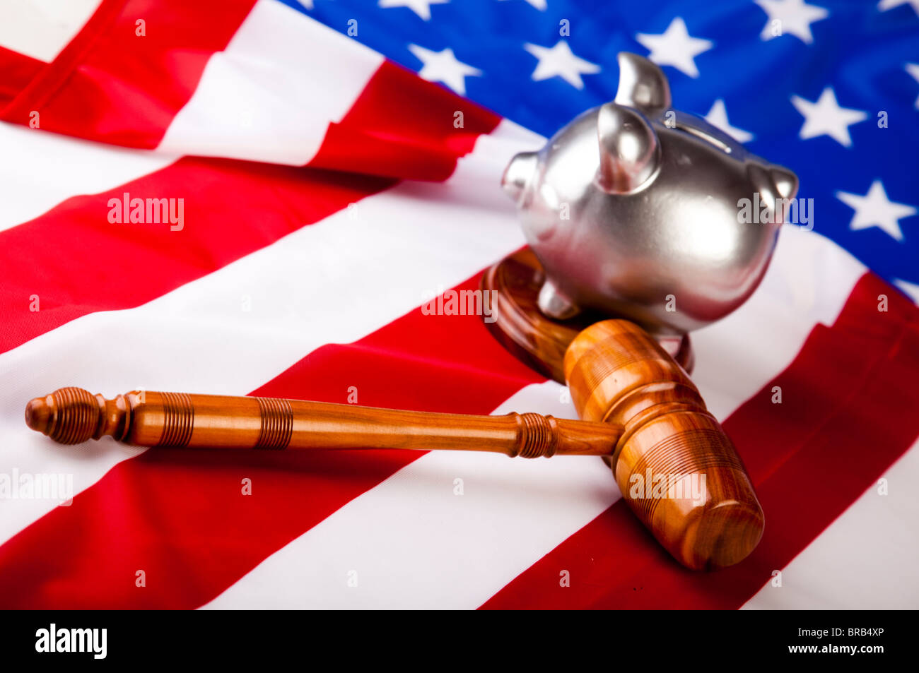 Gavel & Flag Stock Photo - Alamy