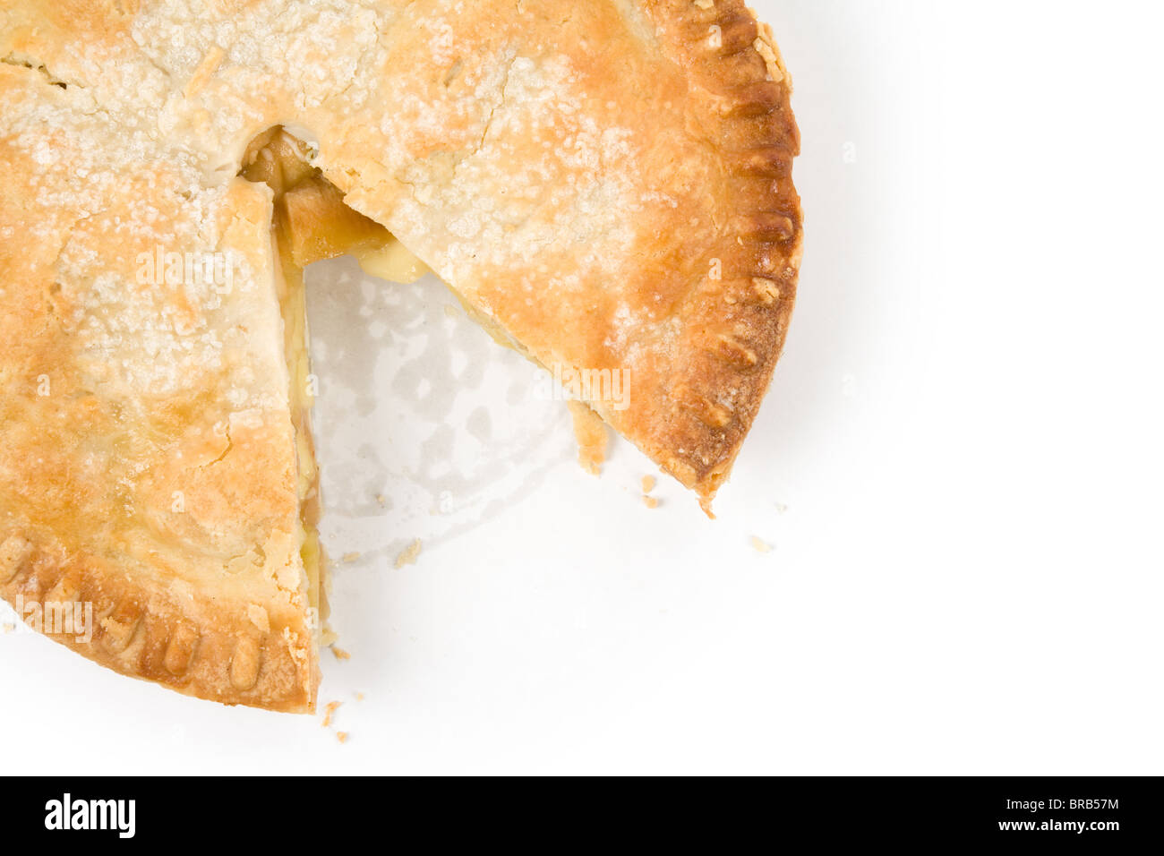 Apple Pie with white background Stock Photo - Alamy