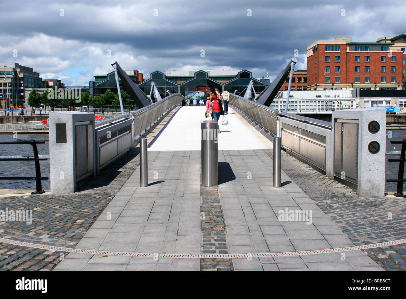 River Liffey,Co Dublin,Ireland;New Bridge Over The River Liffey To ...