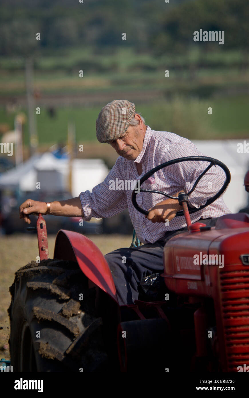 farmer on tractor Stock Photo - Alamy