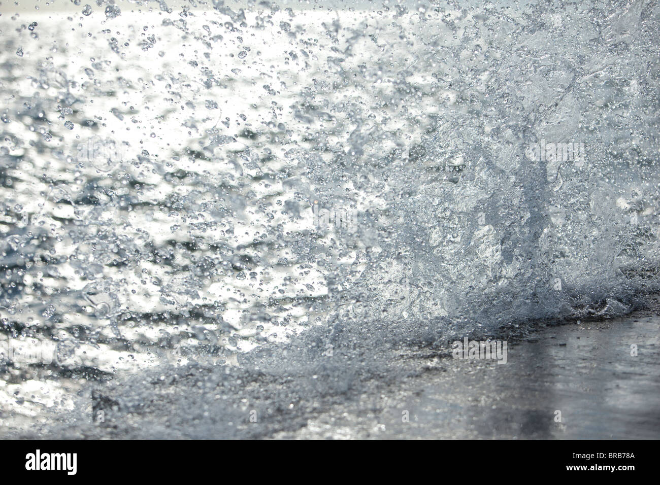 Frozen water droplets and water splashing Stock Photo - Alamy
