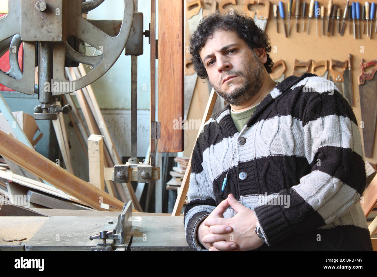 carpenter in the carpentry Stock Photo - Alamy