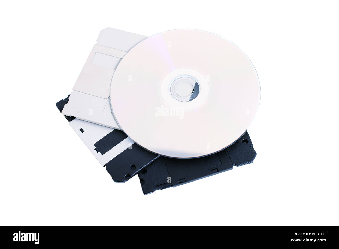 Computer floppy disks isolated on white background closeup Stock Photo ...