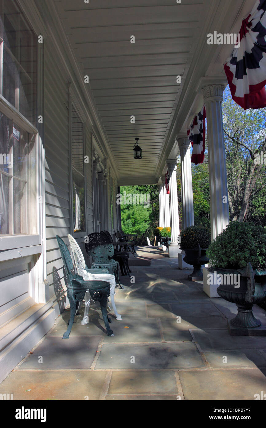 Front porch of the Deepwells Mansion and Museum St. James Long Island ...