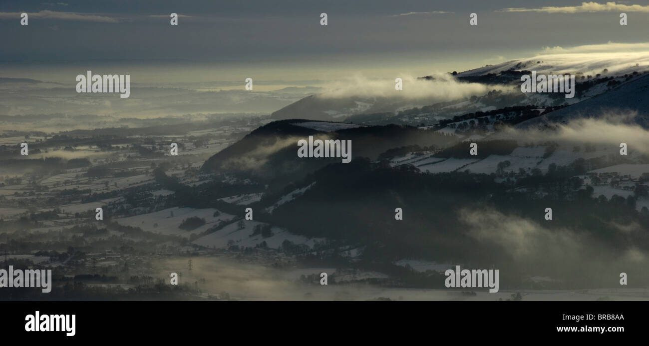 Usk valley and Blorenge mountain, Wales Stock Photo - Alamy