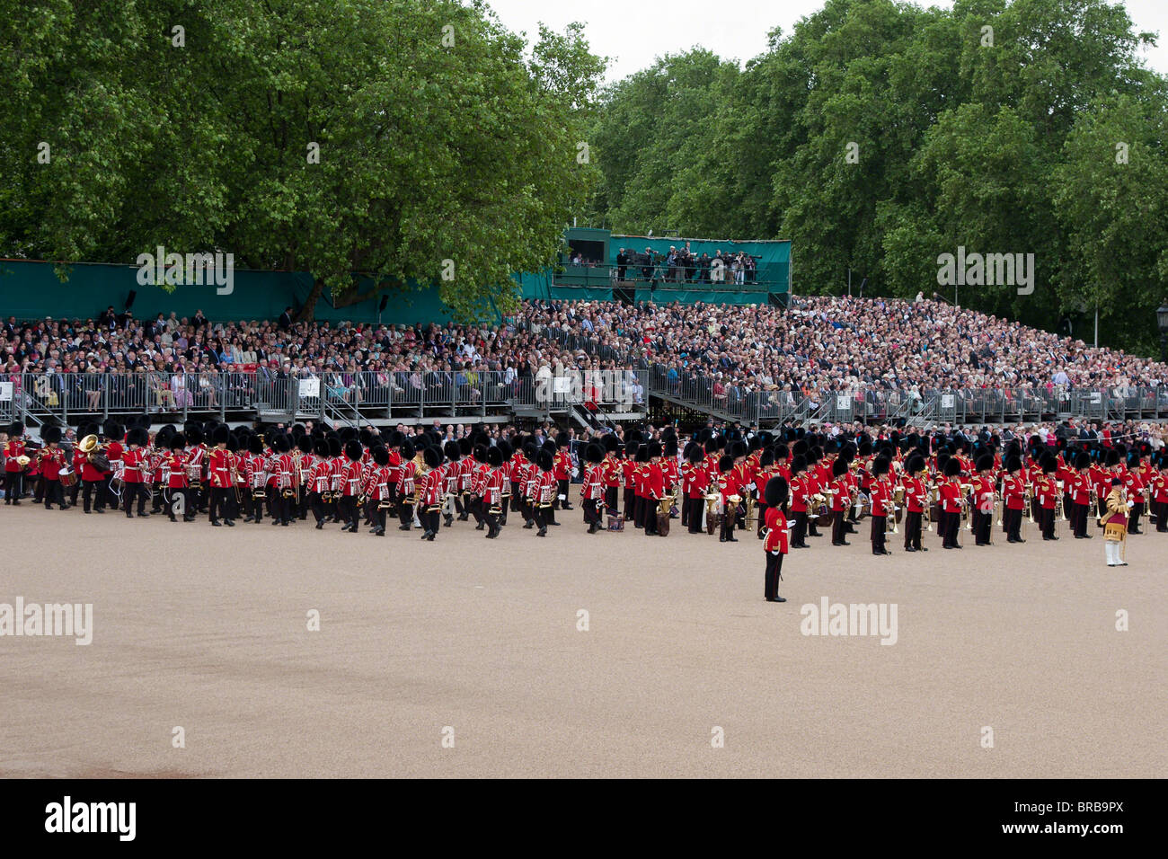 Grenadier Guards Band marching into position. "Trooping the Colour ...