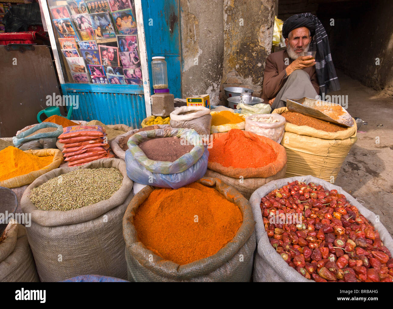 Spice seller in Kabul Afghanistan Stock Photo - Alamy