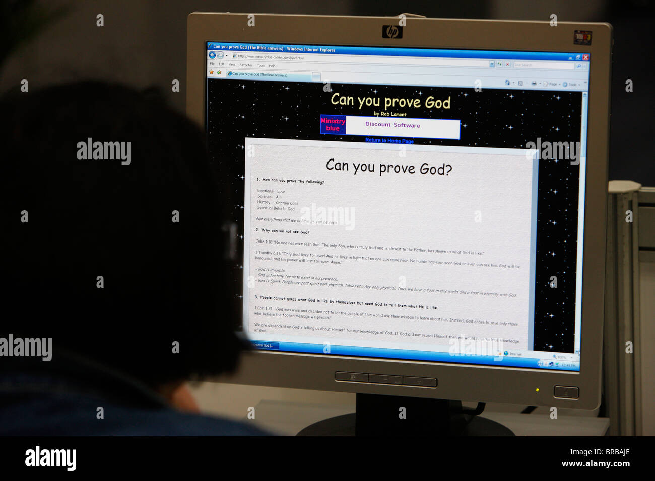 Can you prove God? on Catholic website, Sydney, Australia Stock Photo ...