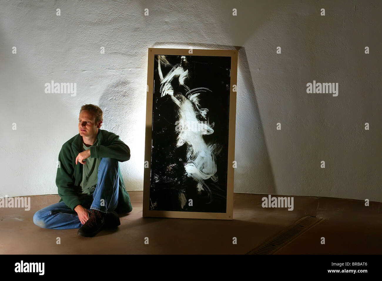 Martin Prothero with his Carbon Light Life Badger print Stock Photo - Alamy