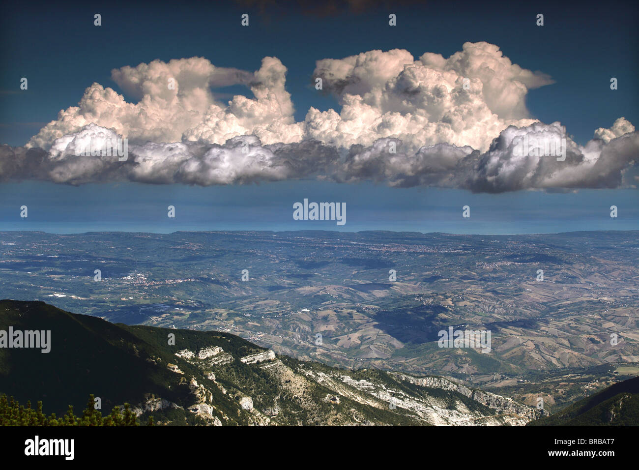 View across the Abruzzi from the Blockhaus near Chieti, Italy Stock ...