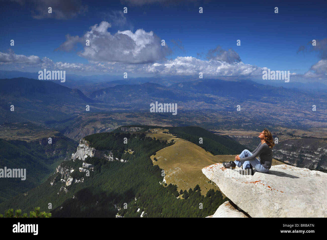 View across the Abruzzi from the Blockhaus near Chieti, Italy Stock ...