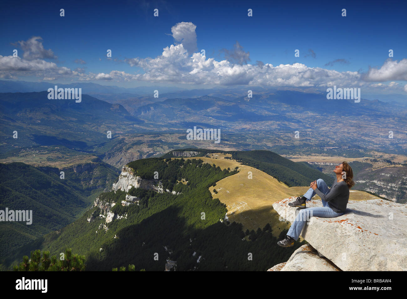 View across the Abruzzi from the Blockhaus near Chieti, Italy Stock ...