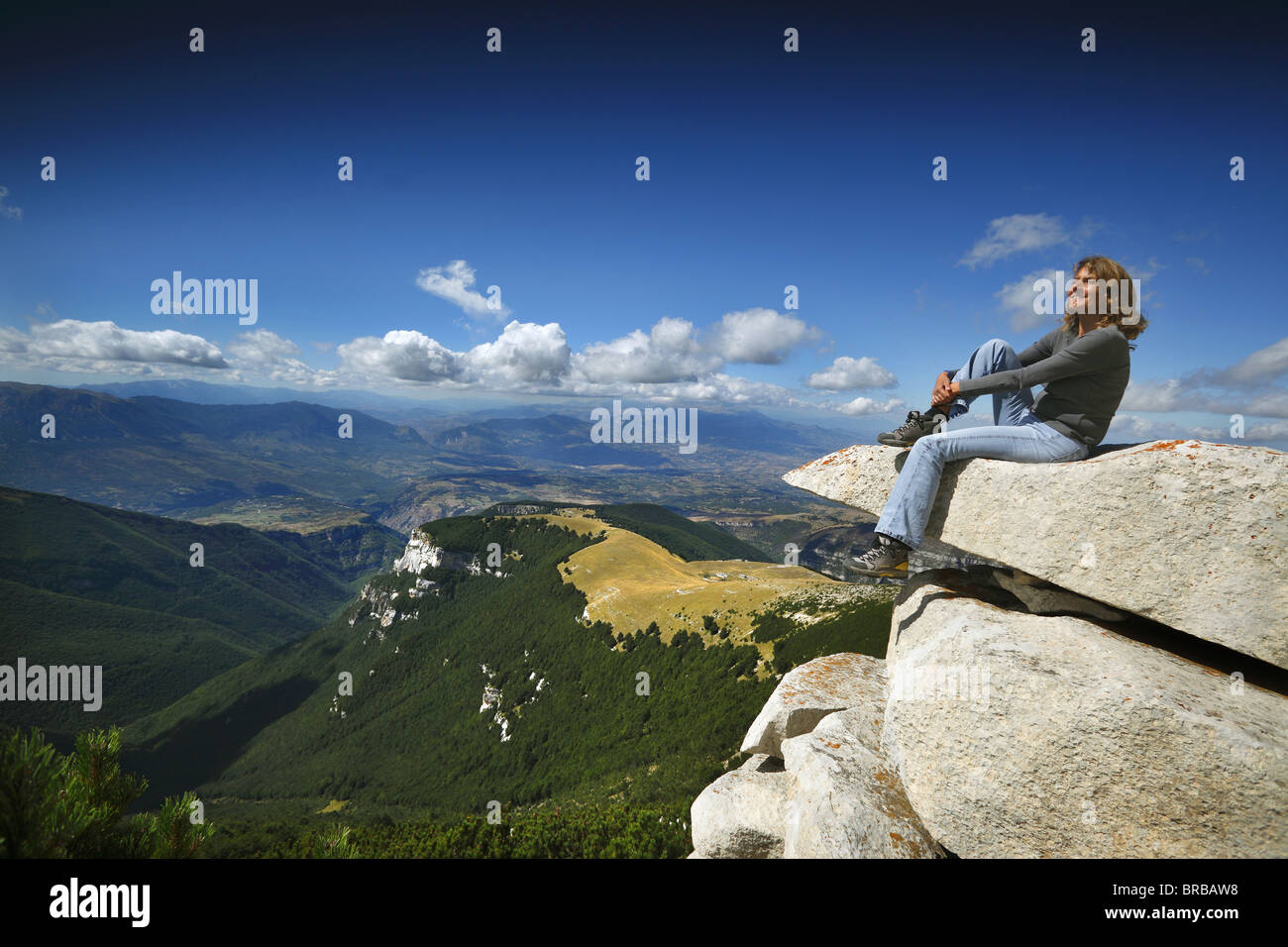 View across the Abruzzi from the Blockhaus near Chieti, Italy Stock ...