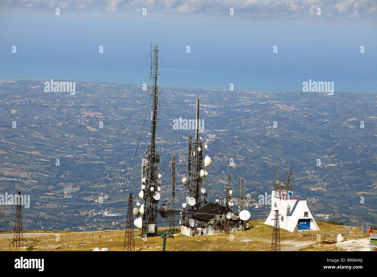 View to the Adriatic Sea from the Blockhaus near Chieti in Abruzzo ...