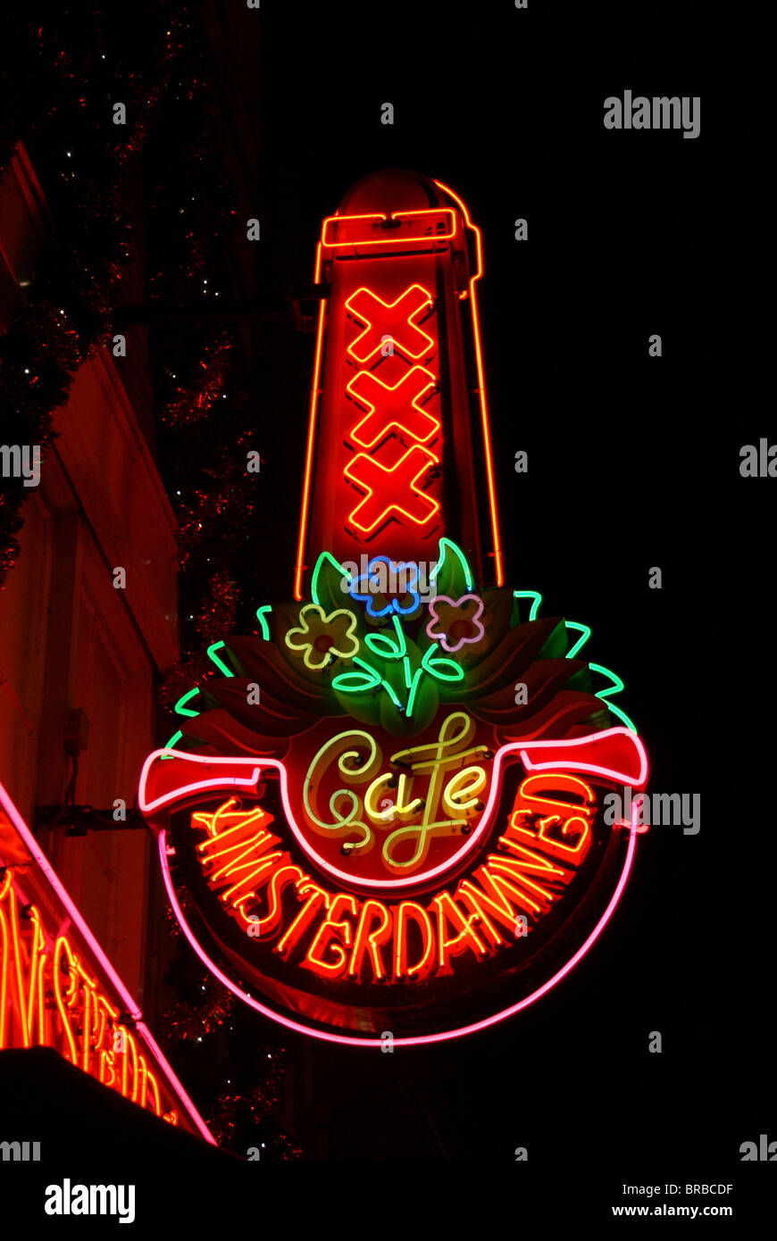 Neon sign, Amsterdam Stock Photo - Alamy