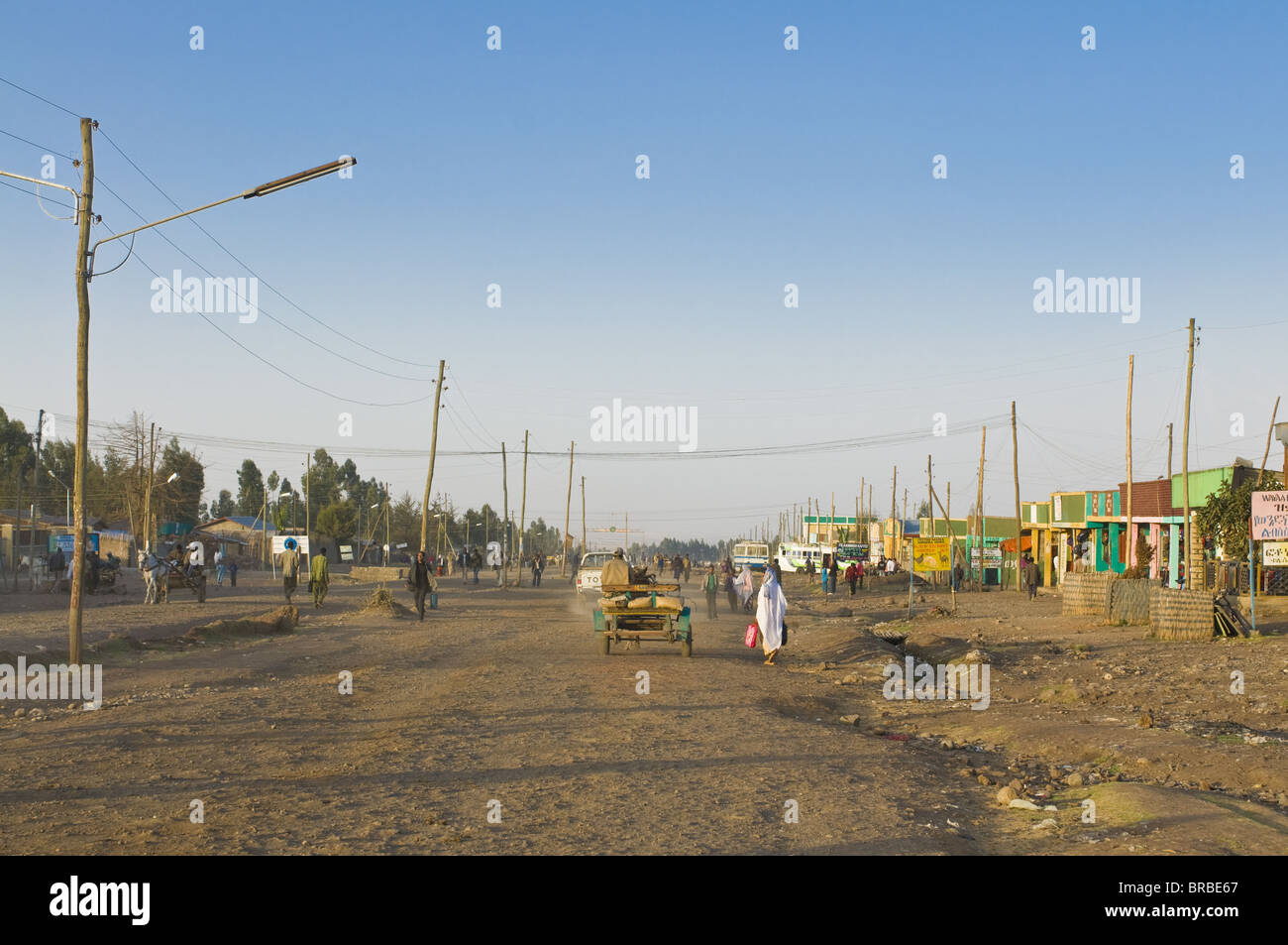 The dusty town of Robe, Bale Mountains, Ethiopia Stock Photo - Alamy