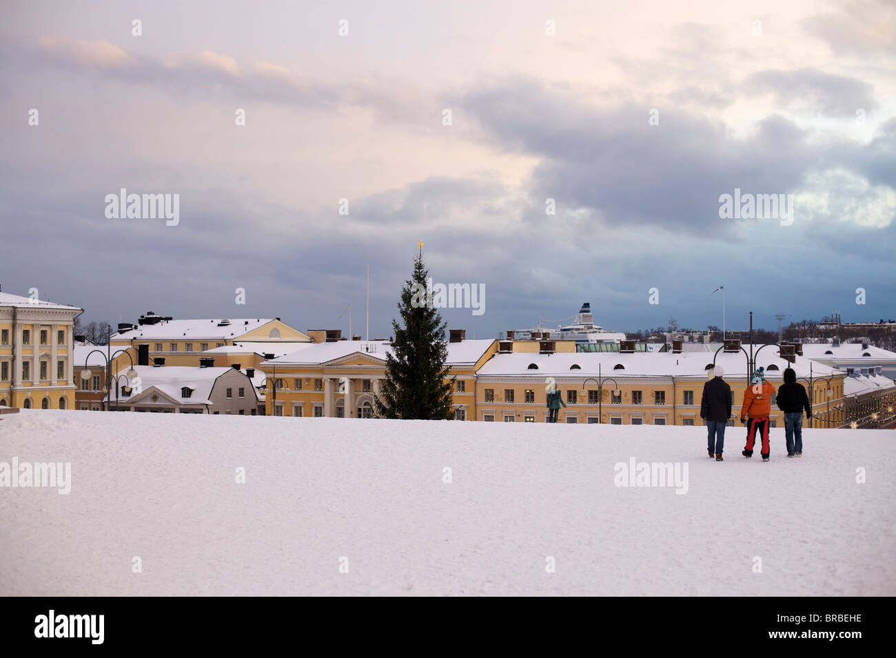 Christmas tree, Parliament Square, Helsinki, Finland, Scandinavia Stock ...