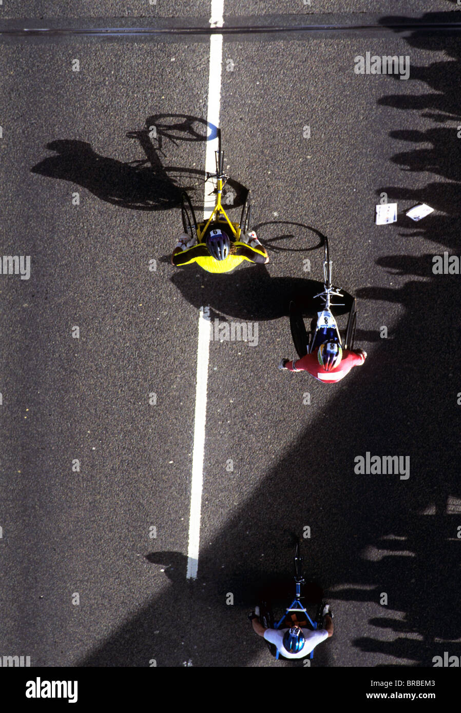Paralympic cyclists viewed from above Stock Photo - Alamy