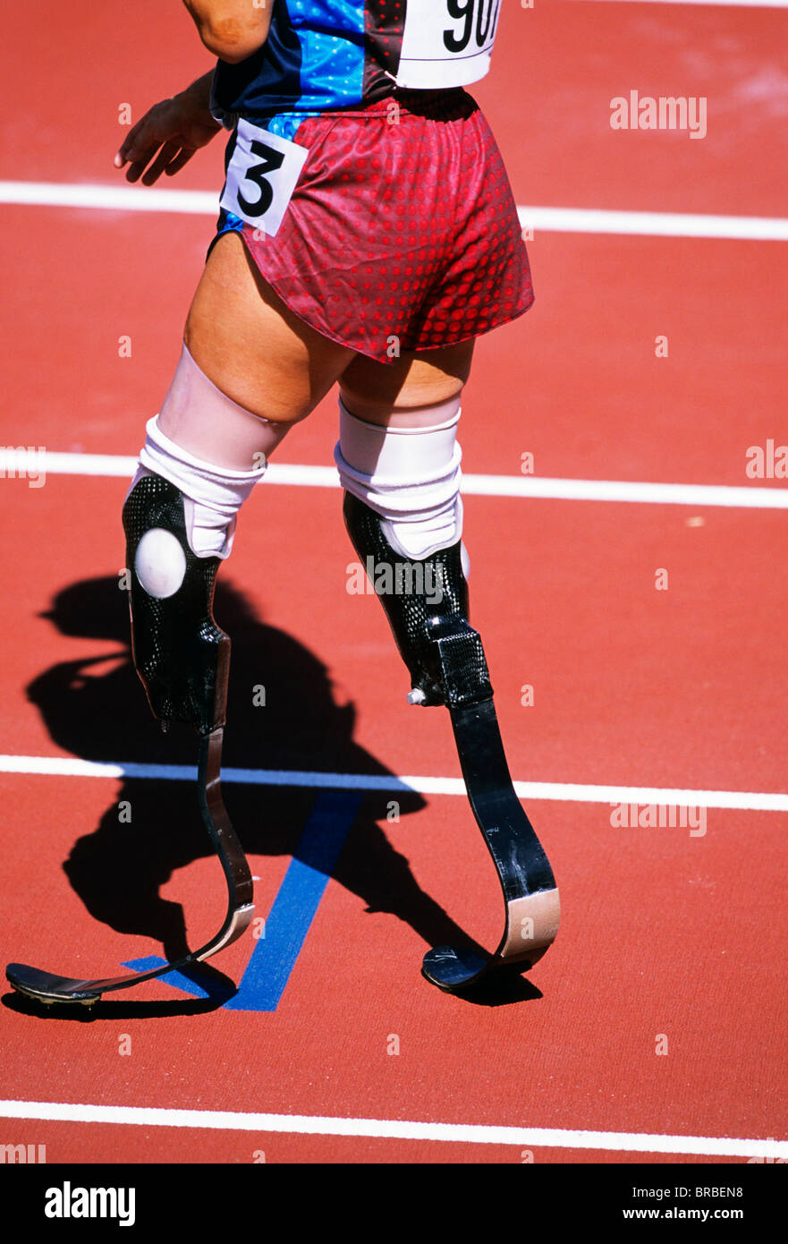 Paralympic runner ready to run Stock Photo - Alamy