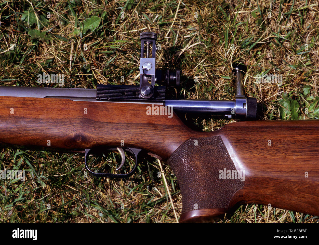 Gun resting on grass Stock Photo - Alamy