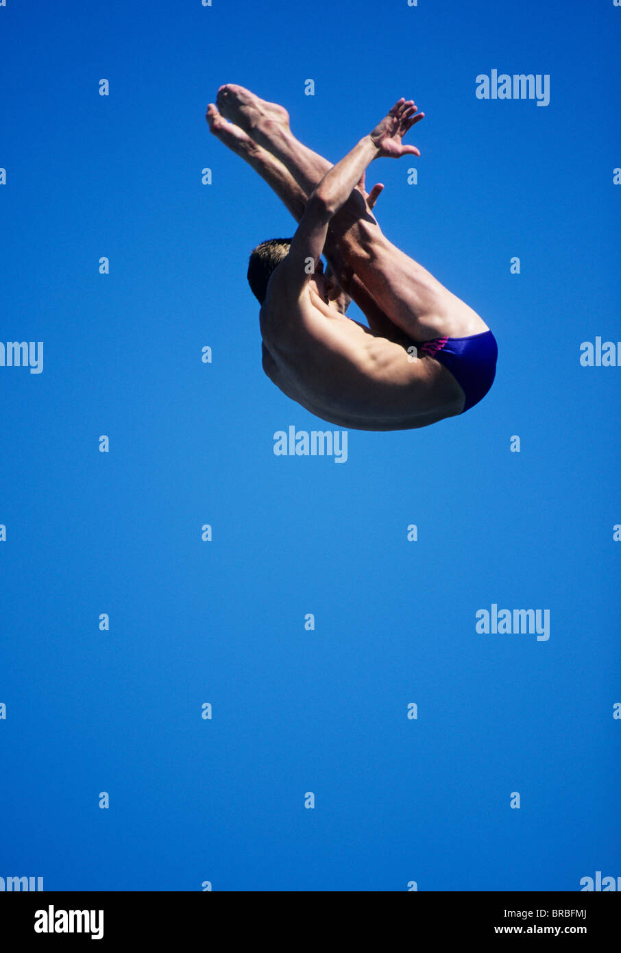 Male Diver in action Stock Photo - Alamy
