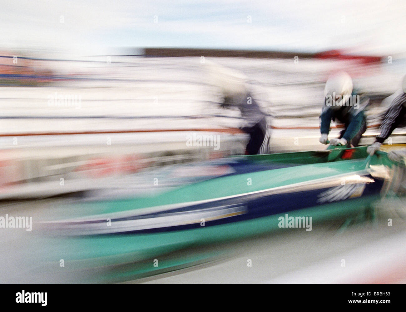 Start of a bobsled race Stock Photo - Alamy