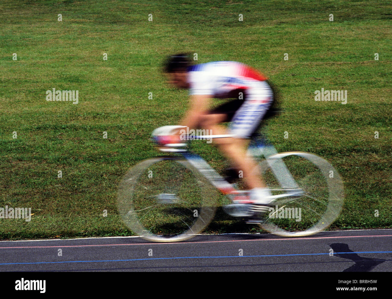 Cyclist in action Stock Photo - Alamy