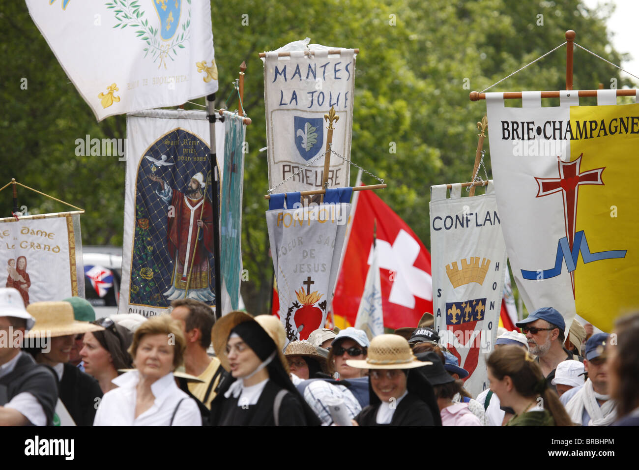 Traditional Catholic pilgrimage, Paris, France Stock Photo - Alamy