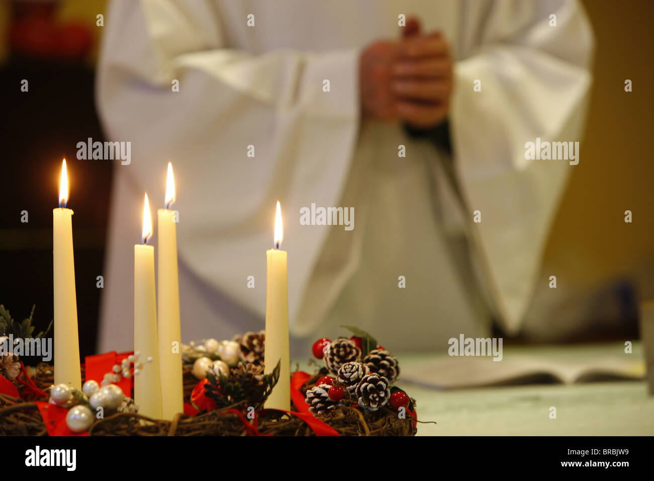 Advent candles, Chedde, Haute Savoie, France Stock Photo - Alamy